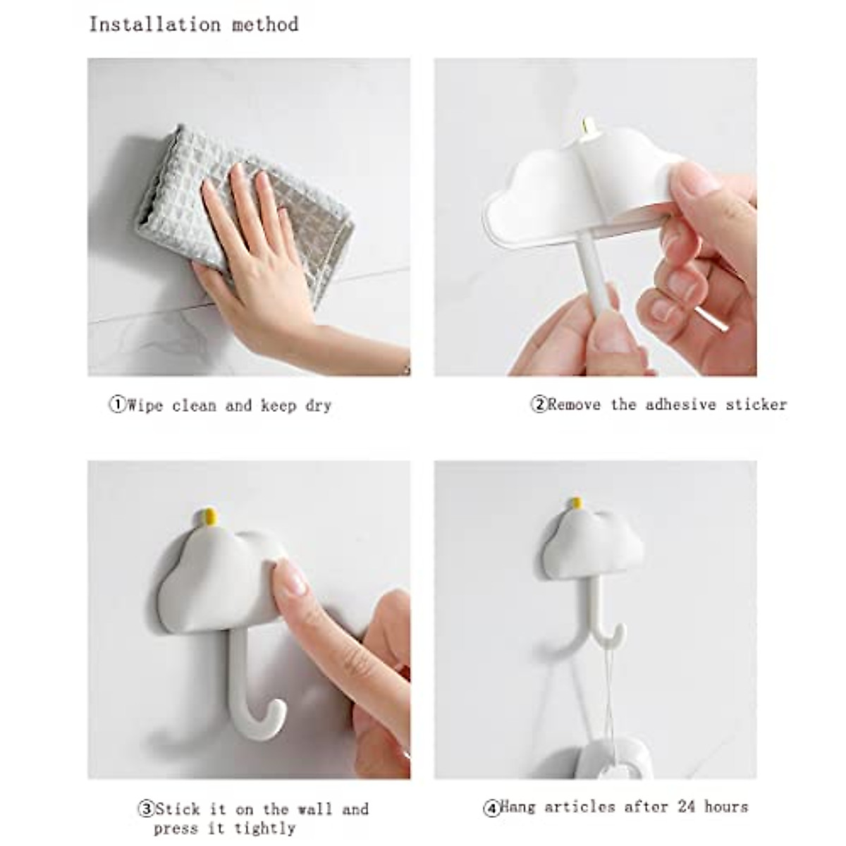 DHDestined Fateful 3 Pcs Adhesive Silicone Stick on Hooks, Multi-Purpose Damage Free Hanging Hooks, Silicone Decoration Hook, Functional Utility Hooks for Kitchen Bathroom Home Office