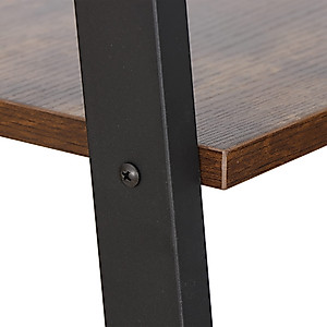 ZENY 4-Tier Bookshelf, Ladder Bookcase, Multifunctional Ladder-Shaped Plant Flower Stand Rack Bookrack Storage Shelves (Rustic Brown)