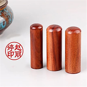 Japanese Name Stamps,Wood Japanese Hanko Chop Chinese Custom Wood Stamps,Name Stamp Japanese Stationery Chinese Name Seal Round Square to Choose(Various Sizes)