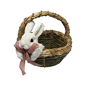 AXI Easter Bunny Basket for Kids, Eggs Hunt Basket, for Boy and Girl, Made of Natural Wood, Easter Decorations Party Supplies