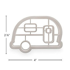 Camco 53369 Life Is Better at the Campsite Cookie Cutters - Perfect for Making Decorative Cookies - Includes (1) Campfire and (1) RV Cookie Cutter , White