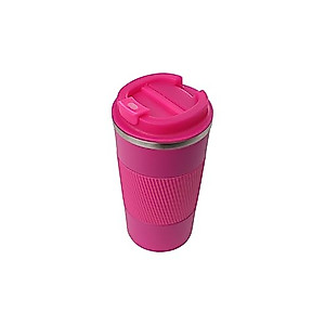 Sip+Sea Dominica 18 oz Stainless Steel Travel Coffee Mug with Flip Lid and Silicone Sleeve | Double Wall Vacuum Insulated
