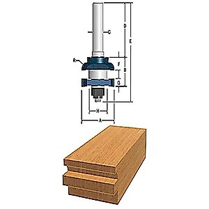 Bosch 85621M 1-3/8 In. x 3/4 In. Carbide Tipped Beading Stile Bit