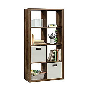 Sauder Miscellaneous Storage 8-Cube Organizer, L: 29.84" x W: 13.03" x H: 57.87", Rural Pine