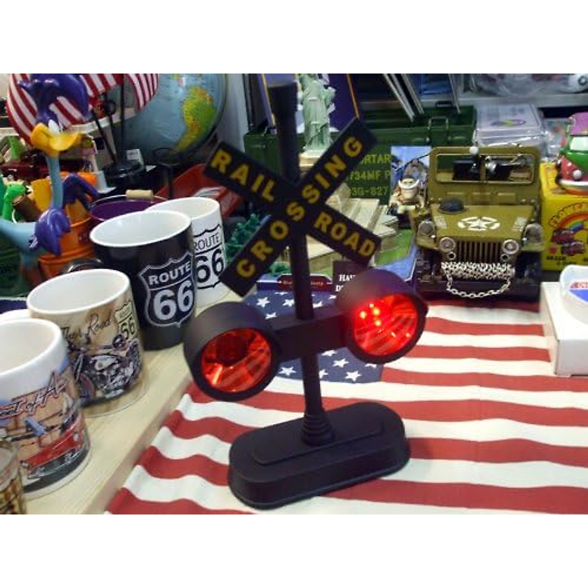 Hayes 15887 Railroad Train / Track Crossing Sign with Flashing Lights and Sounds