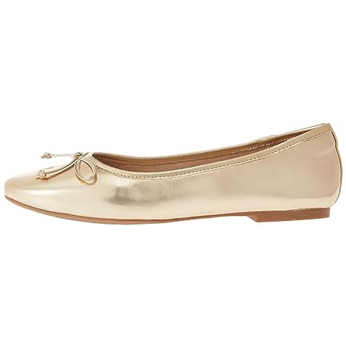 The Drop Women's Pepper Ballet Flat with Bow, Gold, 5