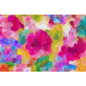 Abstract Spring Flower Hand Towel - Kitchen Towel - Bathroom Hand Towel - Dish Towel - Cotton Terry Cloth - 15"x25"