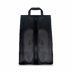 Moyad Shoe Bags for Travel Shoe Pouch with Zipper, Large Capacity Shoes Packing Bag Waterproof Shoes Storage Organizer for Men, Women - 1 Pack, Black