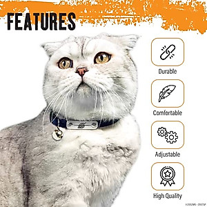 Naruto Cat Collars for Girl Cats, Boy Cats & Small Kitten Collar with Bell | Officially Licensed Naruto Shippuden Hidden Leaf Village Headband Breakaway Cat Collars for Naruto Gifts (Black, Rogue)