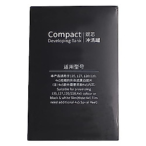 Universal Compact Developing Tank 2 Spiral Reel for Processing 120 135 126 127 B/W Film Camera Film Processing Equipment