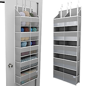 B+P YARNstashr™ Over Door Yarn Storage-Space Saving Over the Door Organizer Ideal for Crochet Stuff, WIPs-High Volume Over the Door Storage for Crocheters-Behind the Door Storage and Crochet Storage