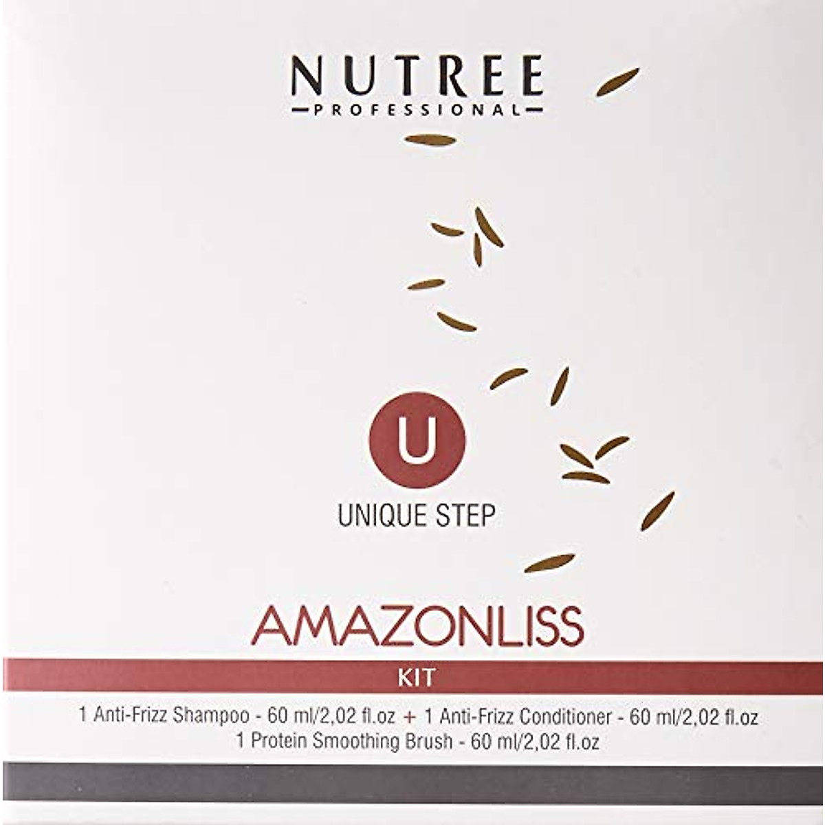 Brazilian Keratin Smoothing Blowout System for Dry, Damaged Hair - Formaldehyde-Free Three-Step Protein Treatment (Shampoo, Conditioner, 2.02 Fl Oz Each)