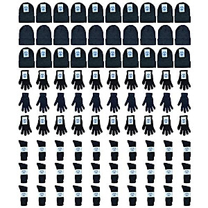 Winter Set of Wholesale Winter Gloves, Beanies, and Cotton Socks, Homeless Shelter Donation Special.