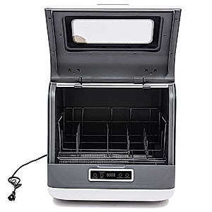 Guaopom Countertop Dishwasher, Automatic Dishwasher, Mini Dishwasher With 3 Washing Programs And Air-Dry Functio 75°C Hot Air Drying Portable Automatic Dishwasher for Apartment, Dorm Room