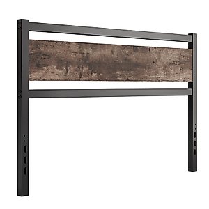 ALTLLEN Headboard Only Wooden Headboard with Metal Slats Sturdy Rustic Headboard Easy Assembly, Twin XL/Queen/King (Queen)