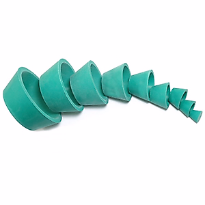 MEETOOT Suction Bottle Pad Silicone Funnel Holder Kit 9 in 1 Buchner Funnel Flask Adapter Green Rubber Filter Gasket Seal Ring Tapered Collar