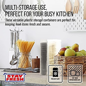 Stay Fresh Cracker Container Set – Kitchen Discovery – Round and Square Sizes for No-Crush Saltine, Cracker, and Cookie Storage – Retains Just-Opened Crispness and Flavor