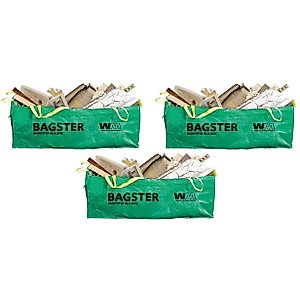 Bagster 3CUYD Dumpster in a Bag Holds up to 3,300 lb, 3 Bag, Green