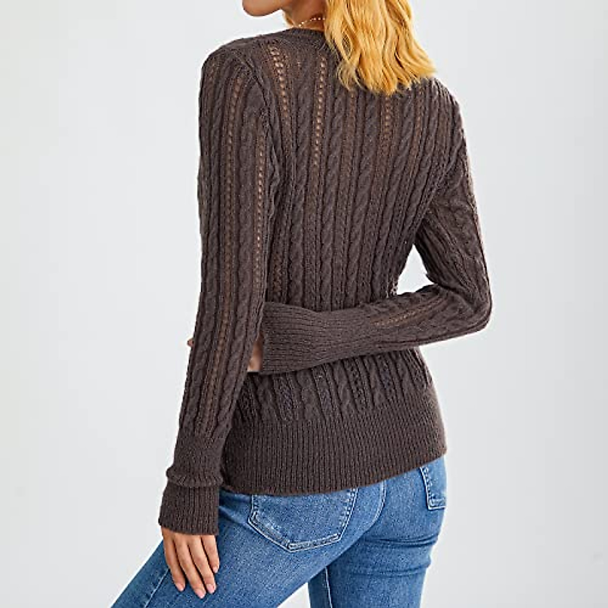 Women Y2k Fairy Grunge Sweater Pullovers Long Sleeve V Neck Kawaii Knitted Top E Girl 2000s Aesthetic Casual Knitwear