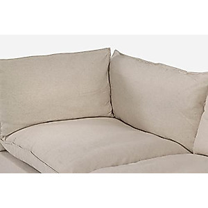 ALBANY PARK Kova 84" Modern Modular Sofa Sectional, Beige