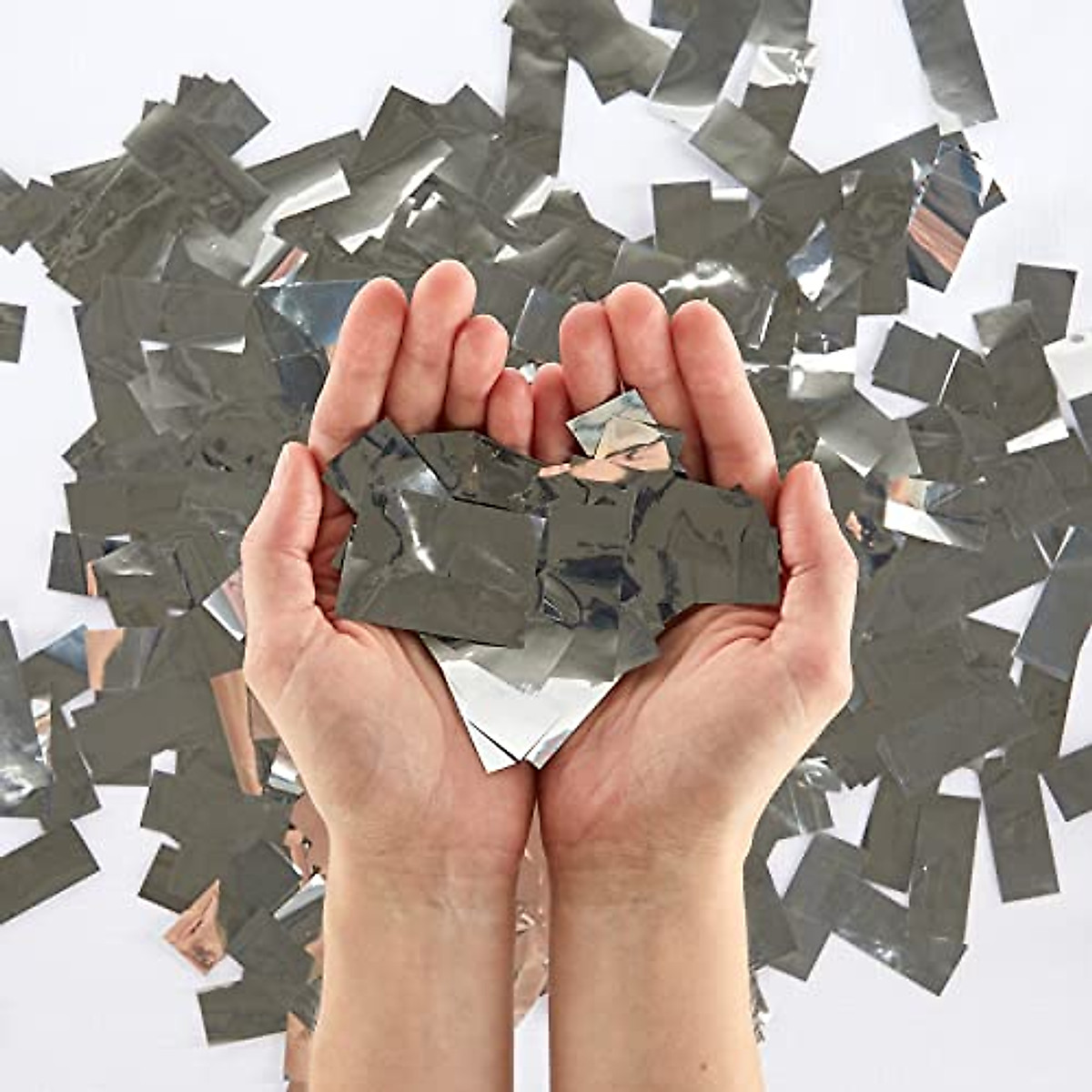 Ultimate Confetti Shiny Silver Metallic Bulk Confetti Bag, Includes 1 Pound Bag Confetti | Great for Celebrations, Weddings, Confetti Party, Fiesta Confetti, 2022 Graduation, & More