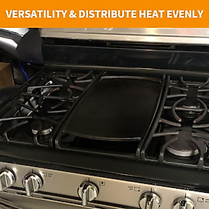 316499900 Griddle for Frigidaire Stove Top Parts, Frigidaire Gas Range Cooktop Replacement Parts Griddle Plate, BGGF3042KFA BGGF3042KFC Frigidaire Cast Iron Middle Burner Griddle Flat Top Pan 1 Pack