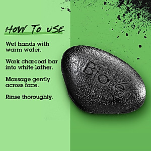 Bioré Charcoal Pore Penetrating Bar, with Jojoba Beads for Gentle Exfoliation of Oily Skin, 3.77 Ounce