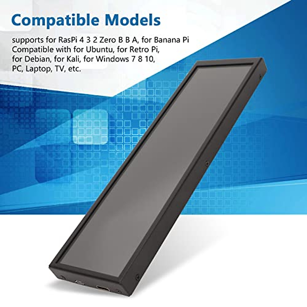 GOWENIC 8.8 Inch Touch Screen Monitor, 480x1920 High Resolution IPS Screen, Portable LCD HD Sub Screen Computer Monitor Panel for RasPi for Windows HDR