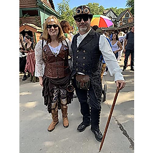 FORNYIN Unisex Adult Medieval Belt Pouch Leather Renaissance Belt Bag Viking Cosplay Bag Pouch (Dark Brown)