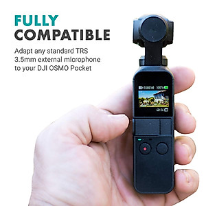 Movo PMA-1 DJI Osmo Pocket Microphone External Sound Adapter USB Type-C to 3.5mm TRS External Microphone Adapter