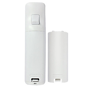 yueton 2pcs Black and White Replacement Battery Back Door Cover Shell for Nintendo Wii Remote Controller