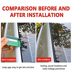16.4Ft Car Weather Stripping,T-Shape Cuttable Car Windshield Trim Sunroof Seal with Self Adhesive,Waterproof Rubber Edge Trim for Cars Trucks SUVs,Keeps Car Interior Tidy and Quieter