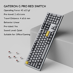 Keychron Q6 Wired Custom Mechanical Keyboard Knob Version, Full-Size QMK/VIA Programmable Macro with Hot-swappable Gateron G Pro Red Switch Double Gasket Compatible with Mac Windows Linux (Grey)
