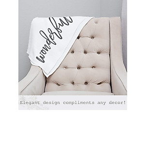 mama bee's Homestead Supply 100% Organic Cotton Muslin "Fearfully & Wonderfully Made” Scripture - Christening, Baptism, Rainbow Baby Blanket, Child of God Swaddle Blanket - Wall Tapestry 47”x47"