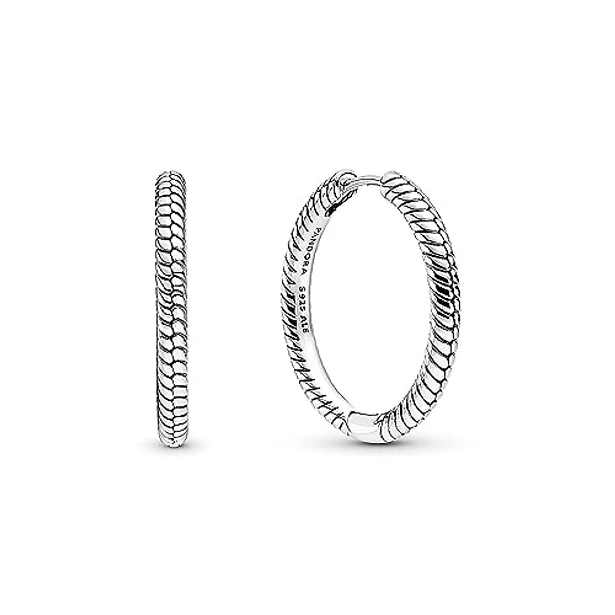 PANDORA Moments Charm Hoop Earrings - Great Gift for Women - Stunning Women's Earrings - Sterling Silver, No Gift Box