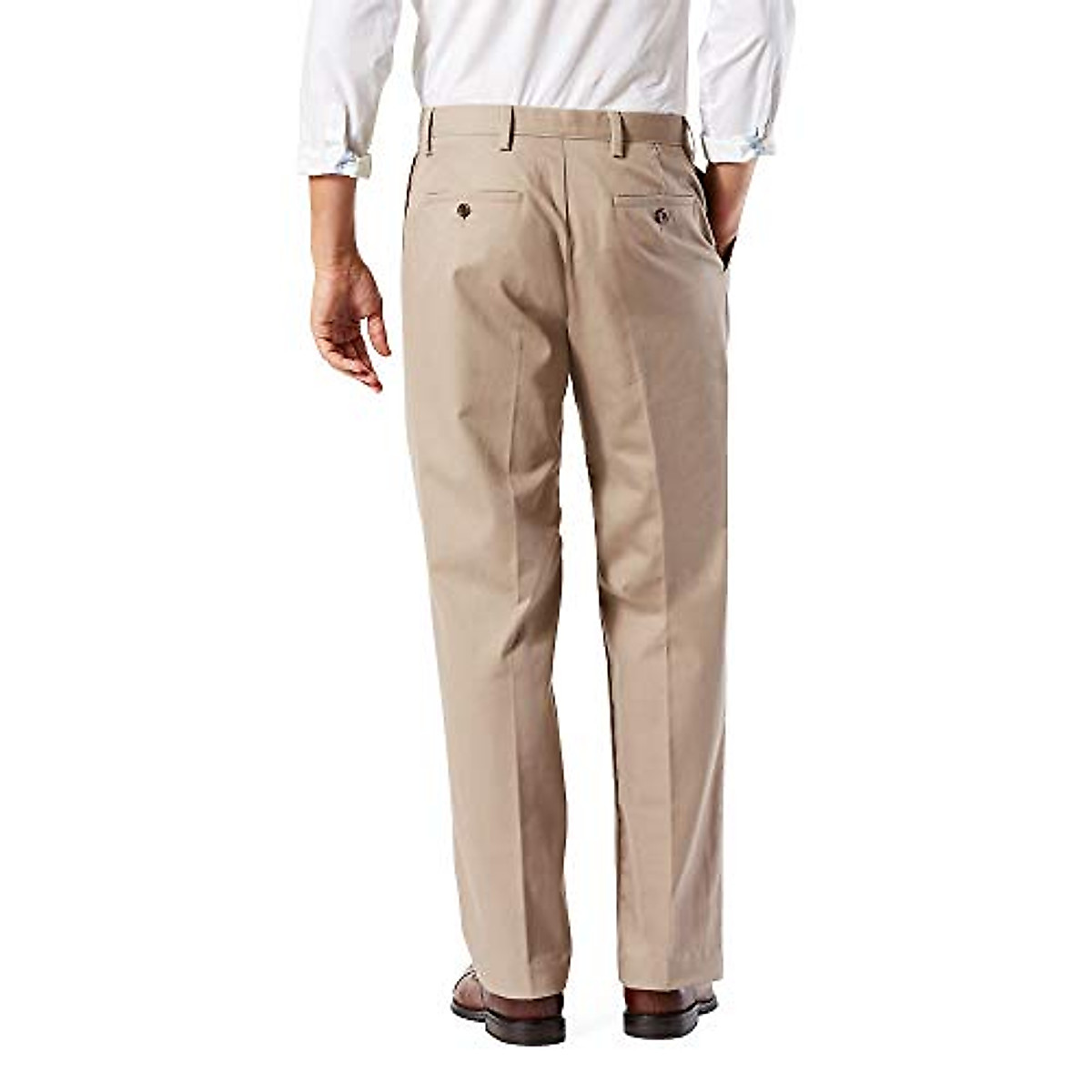 Dockers Men's Classic Fit Easy Khaki Pants-Pleated (Standard and Big & Tall), Timberwolf, 34W x 32L