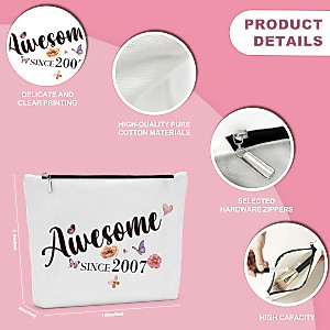 The 18th birthday gift for women, the 18th birthday decoration gift for women - the 18th birthday gift idea for friends, girlfriends, sisters, colleagues and BFF - the cosmetic bag since 2007