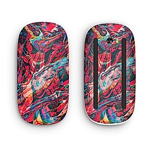 Design Skinz Liquid Abstract Paint Remix V87 Vinyl Decal Compatible with The Apple Magic Mouse 2 (Wireless, Rechargable) with Multi-Touch Surface