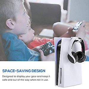 Klipdasse Headphone Stand for PS5 Console, Gaming Headset Hanger Holder Headphone Hook Stand for PS5