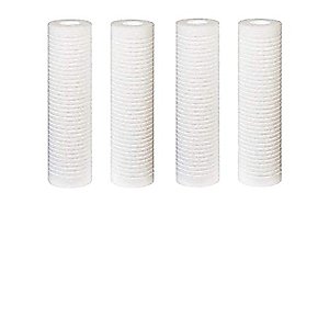 CFS – 4 Pack Grooved Sediment Melt Blown Water Filter Cartridges Compatible with AP1001, AP109, Watts FPMBG-1-975 Models – Remove Bad Taste & Odor – Replacement Filter Cartridge – 1 Micron – 10"x2.5"