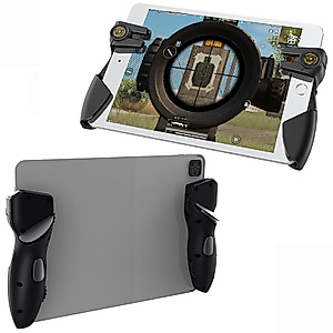 HUAYUWA Tablet Game Joystick Trigger Handle 6 Finger L1R1 Shooter Fire Aim Button Controller Fits for iPad Android Tablet PUBG Game Accessories