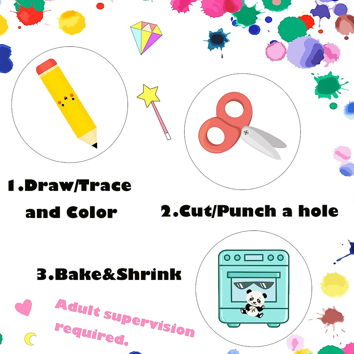 Hslordge 50PC Shrink Plastic Sheets,Shrink Paper Sheets,Shrink Film Sheets,-Semitransparent,8''x5.7'', 0.3mm, Design Your Own Shrink Art Craft