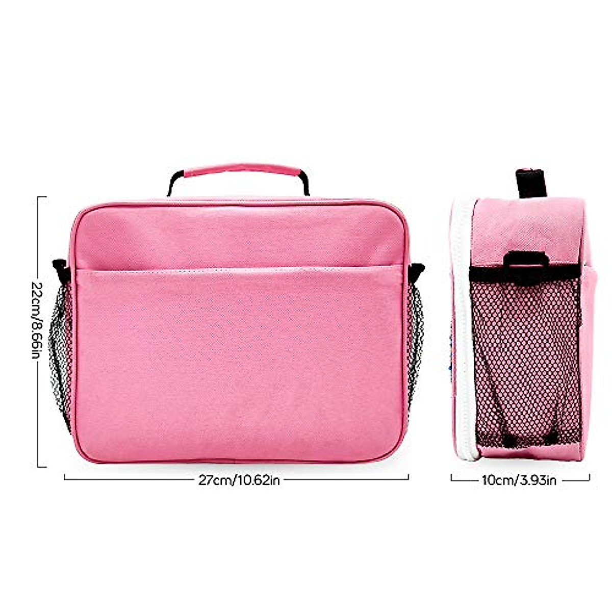 JYPS Insulated Unicorn Lunch Box for Kids, Flip Sequin Girls Tote Lunch Bags with Shoulder Strap, Handheld Reusable Lunch Box Bags Christmas Gifts for Girls at School