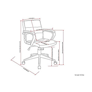 SIMPLIHOME Brewer Swivel Adjustable Executive Computer Office Chair in Distressed Black Faux Leather, for the Office and Study, Contemporary
