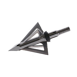 Truglo Titanium X QUADCUTTER 4 Blade 100 Grain Sharp Durable Fixed-Blade Hunting Crossbow Broadheads with Grade 5 Titanium Ferrule & Stainless Steel Blades - Spare Set of Blades Included
