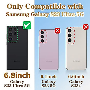 Loheckle for Samsung Galaxy S23 Ultra Case for Women, Designer Square Cases for Galaxy S23 Ultra Case with Ring Stand Holder and Lanyard, Stylish Bees Luxury Cover for Samsung S23 Ultra