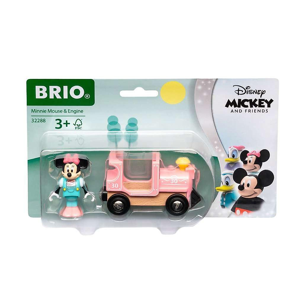 Brio Minnie Mouse & Engine - Vibrant Toy Train Set | Creative Play for Toddlers | Compatible with All Brio Railway Toys | Develops Learning Skills | Safe and Tested