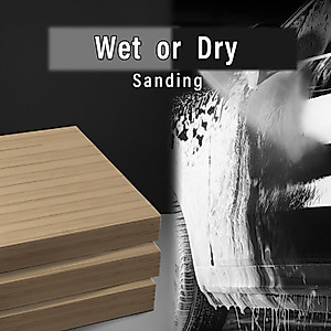 Upgrade Sanding Block Kit 7PC with TearBlock and Sandpaper, Wet or Dry Auto Body Sanding Blocks for Automotive Woodworking Bodywork, Light, Hard, Flexible