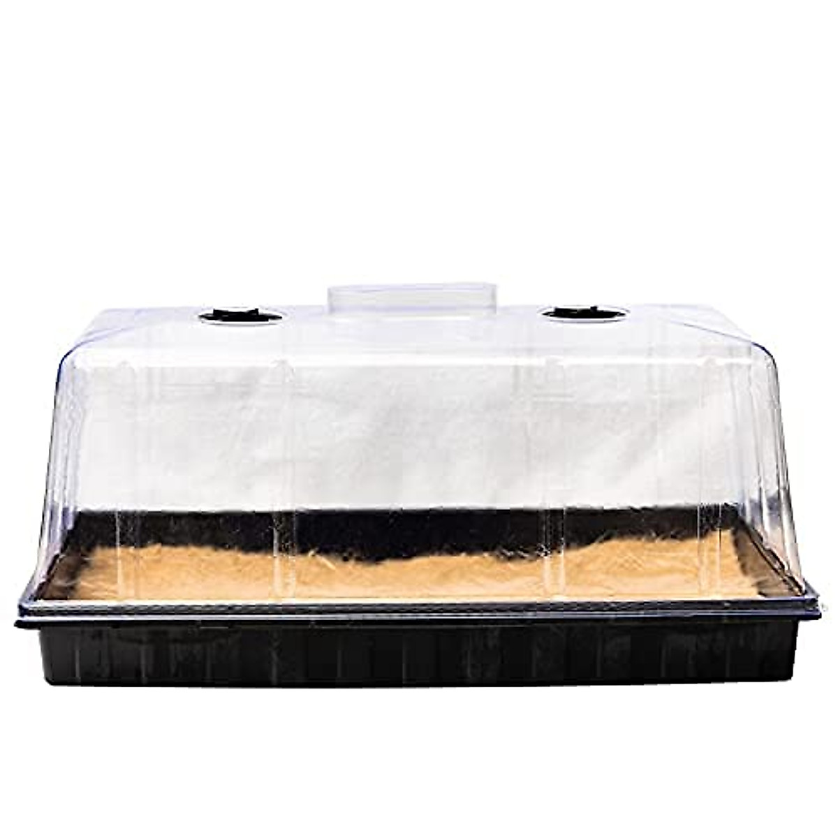 Seed Starter Trays and Humidity Domes - 6 Pack 1020 Trays Cloning Germination and Propagation - Plastic Plant Trays Propagation Domes - Microgreens Growing Trays Seedling Starter Trays No Holes