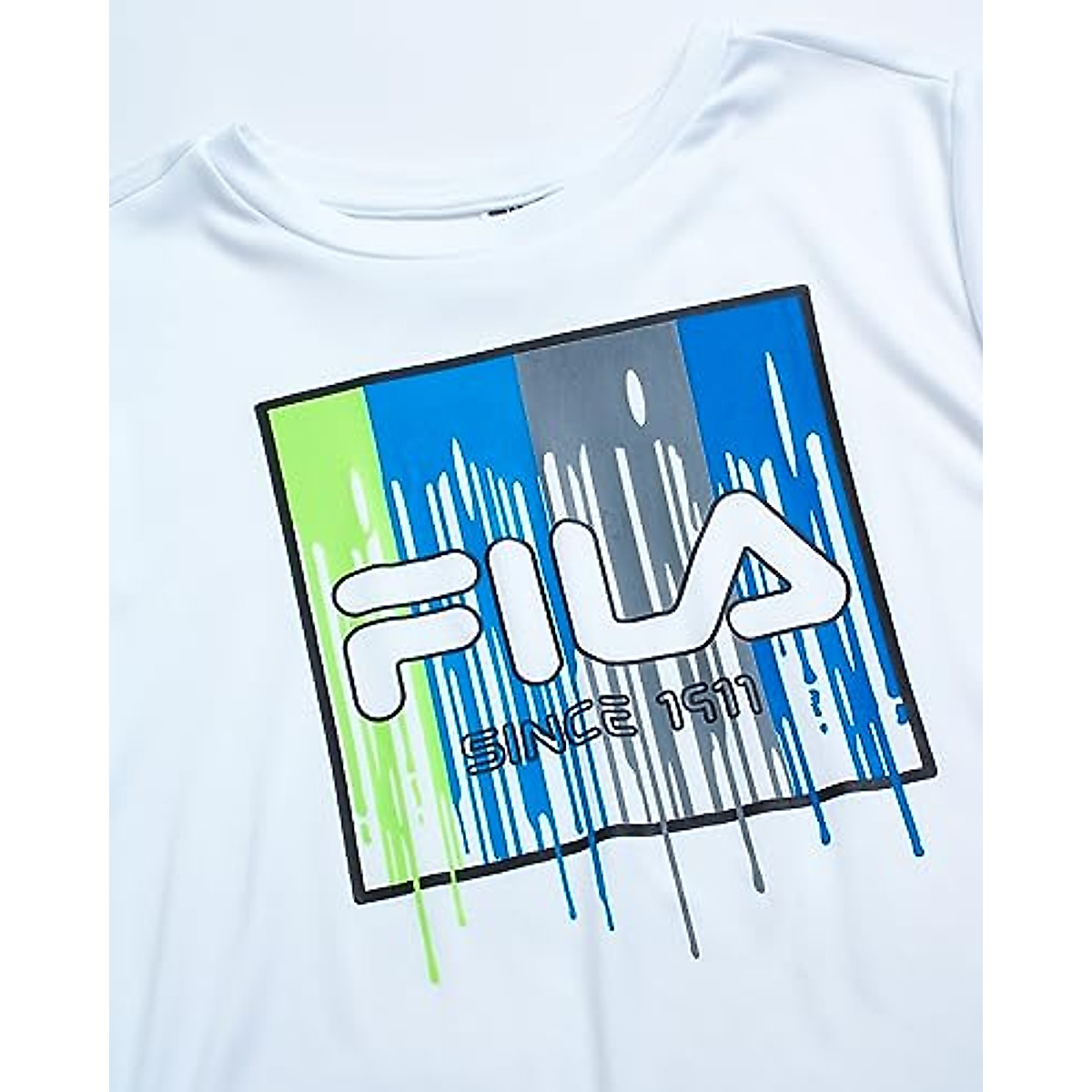 Fila Boys' Active Sweatsuit Set - 3 Piece Performance Hoodie Sweatshirt, Jogger Sweatpants, T-Shirt - Activewear Set (8-12), Size 8, Heather Grey